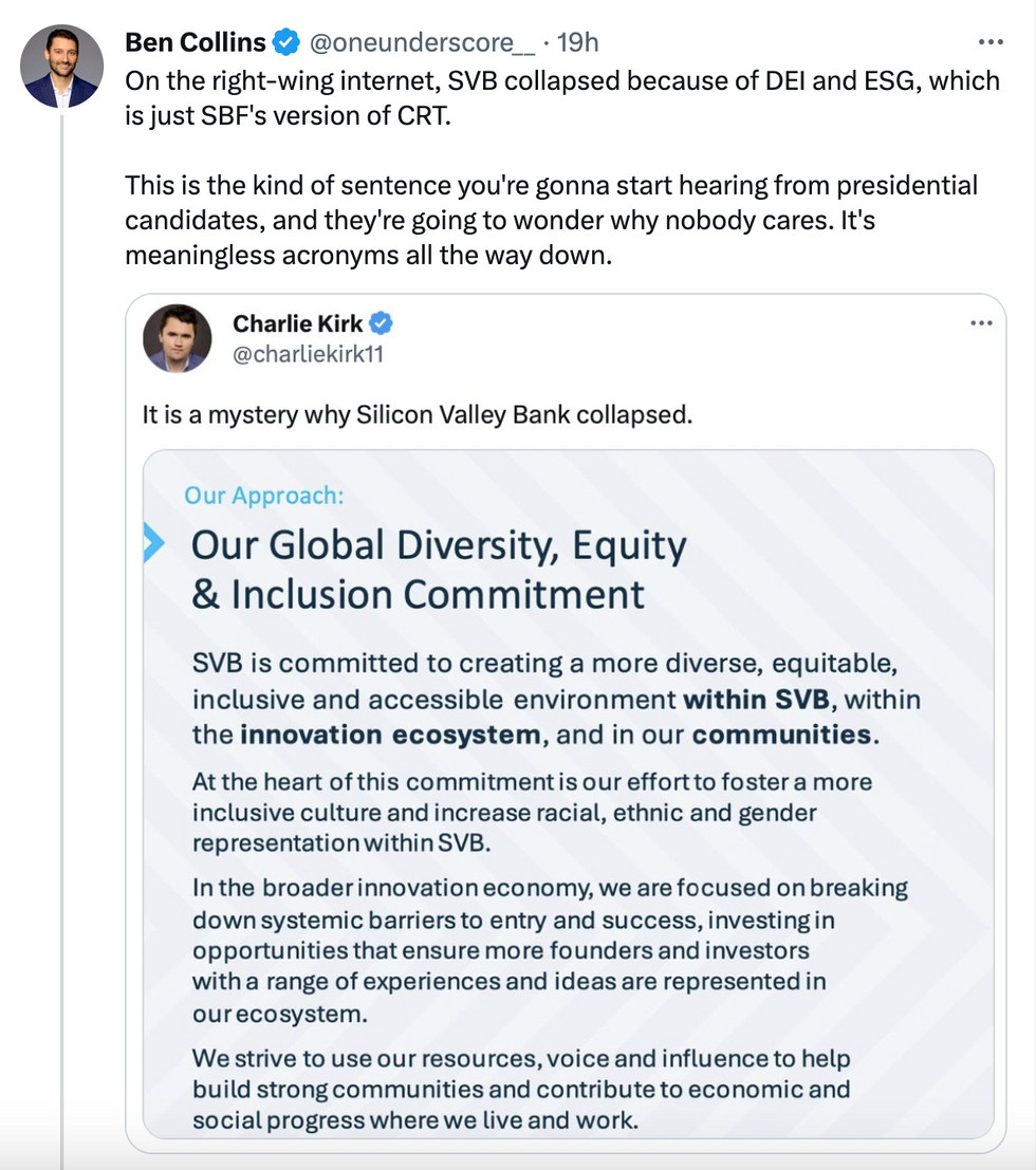 What Caused The SVB Collapse? Could It Be ... WOKENESS?
