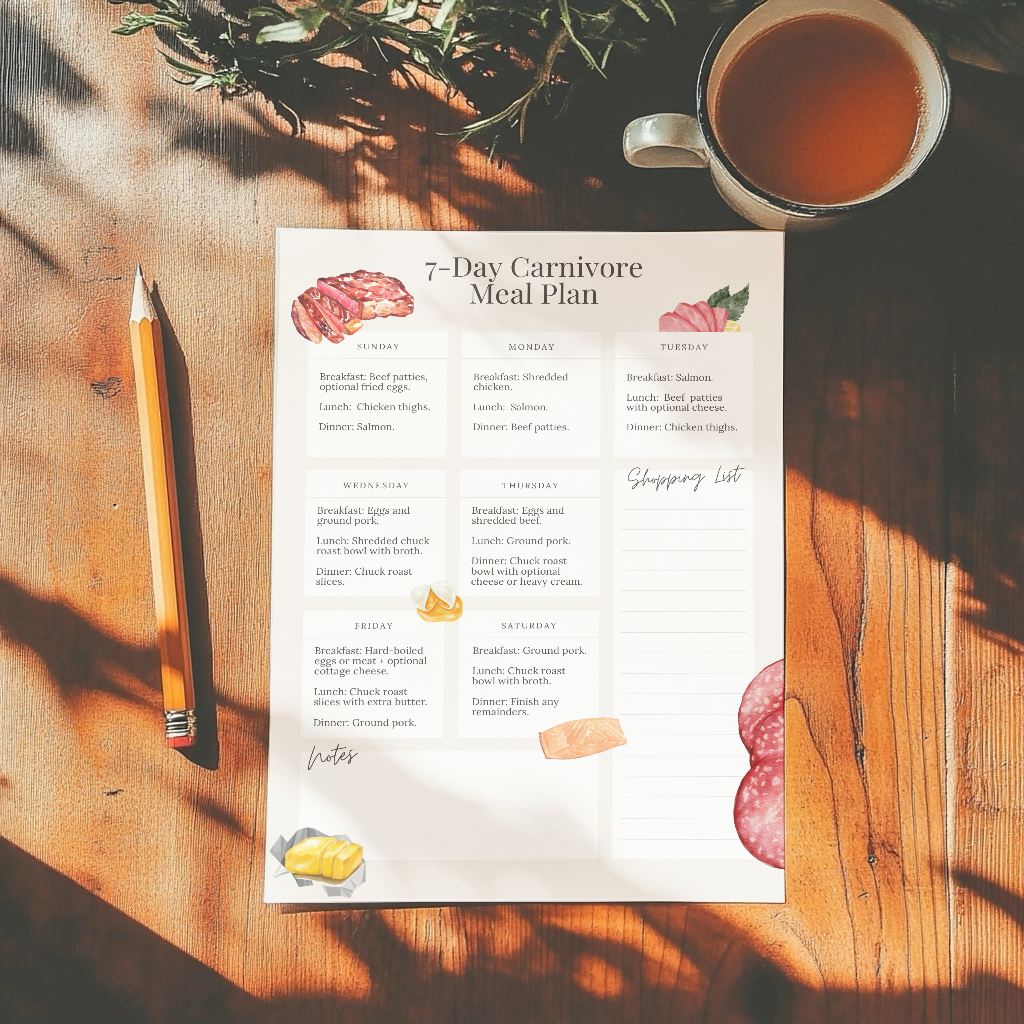 Free 7-Day Carnivore Diet Meal Plan - by Mama Carnivore