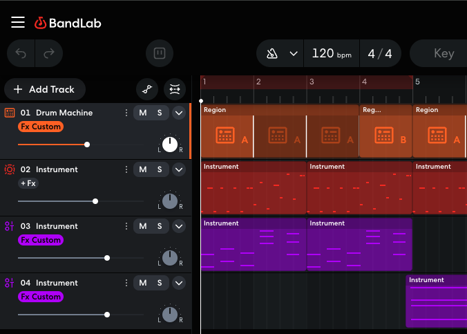 Bandlab: Creating a drum machine track - by shedtronic
