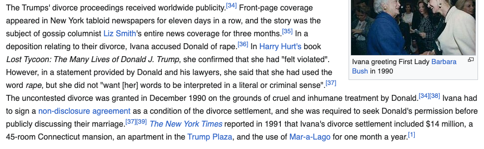IVANA TRUMP'S RELATIONSHIP TO THE EPSTEIN SAGA
