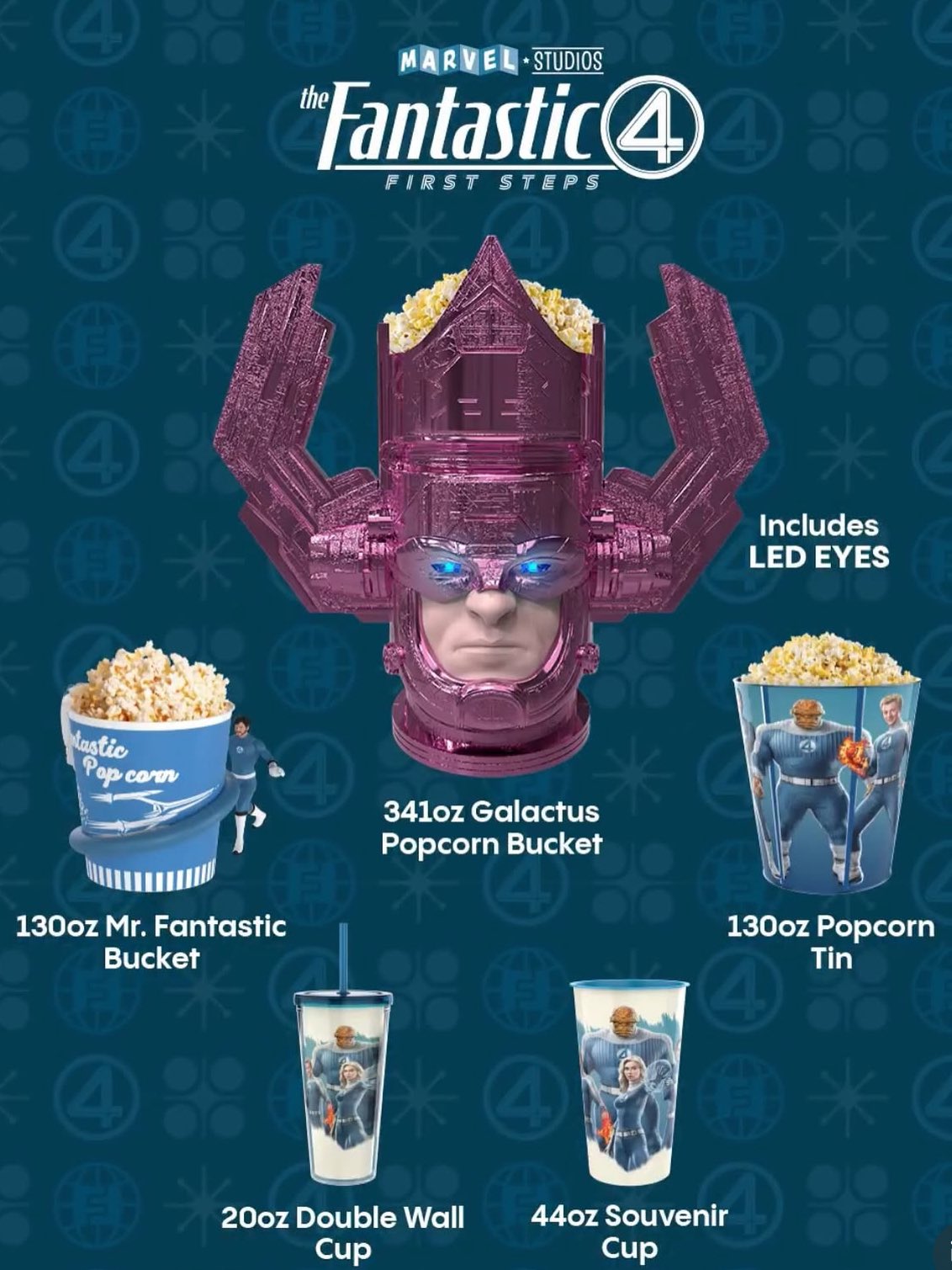Fantastic Four Galactus, H.E.R.B.I.E., Thing, Popcorn Buckets and More ...