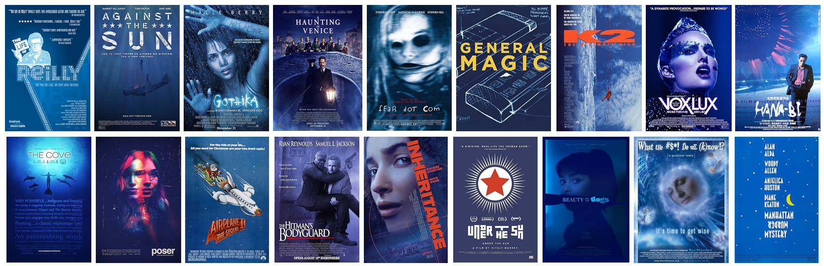Which colours dominate movie posters and why?