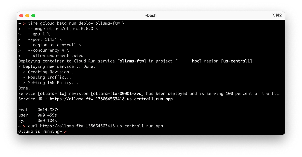 Ollama on Cloud Run with GPU in less than 20 seconds! 🤯 🚀