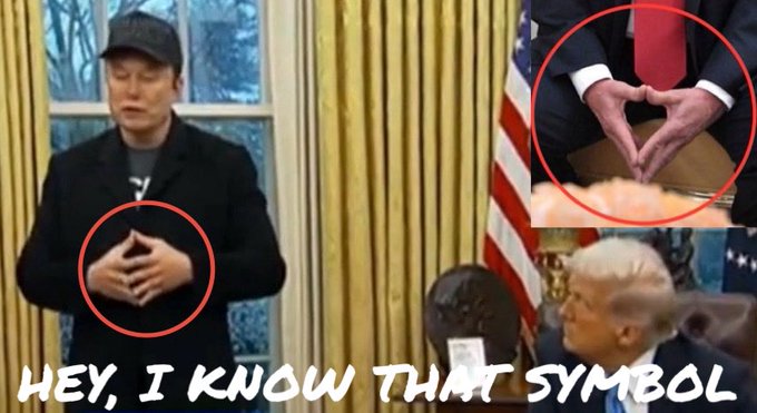 Looking at the "tip of the spear" hand gesture