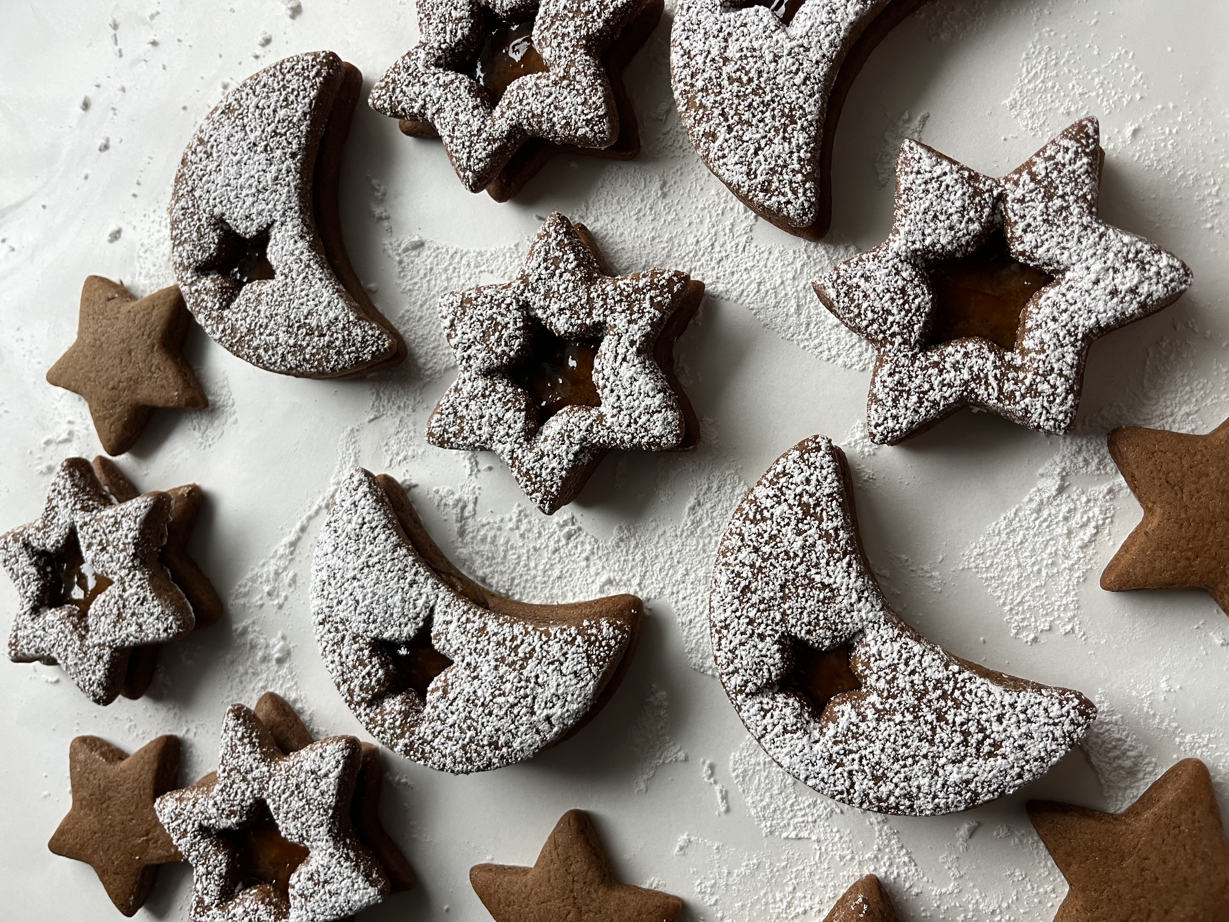 Orange Zest Gingerbread Linzer cookies - by Brittany Chow