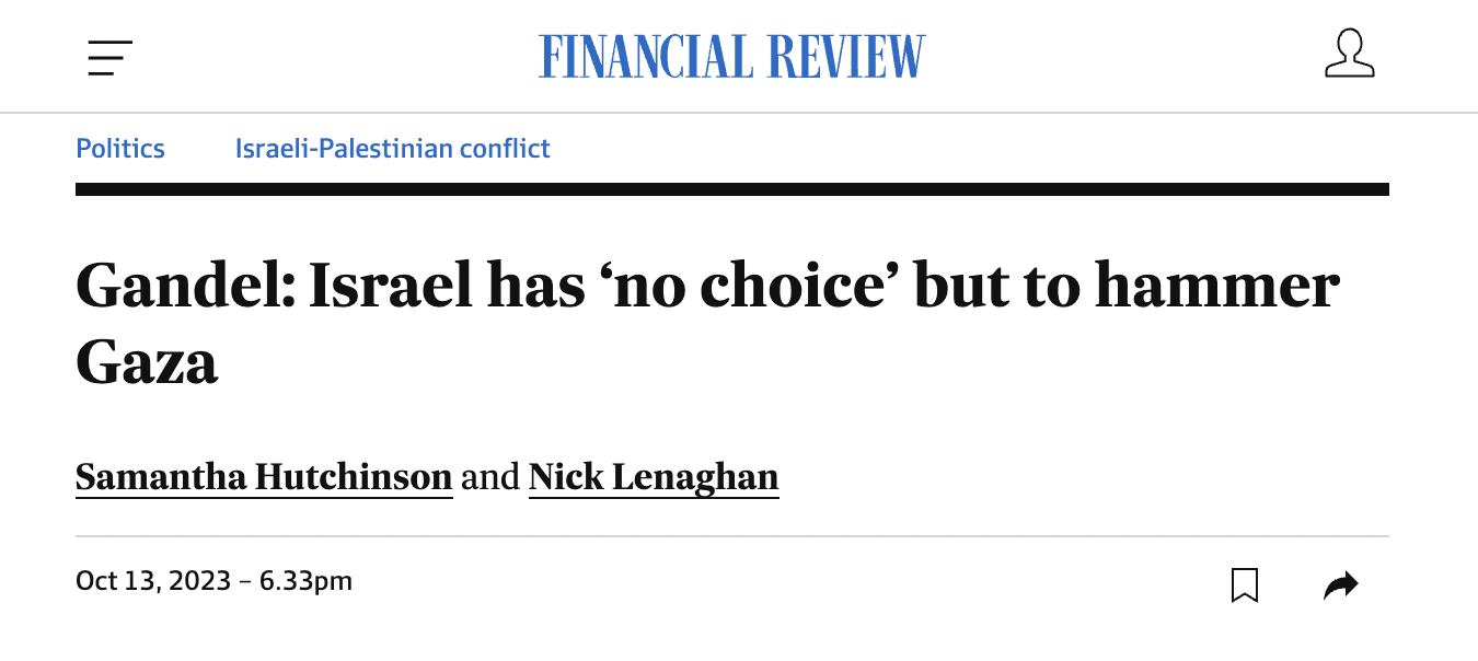 Have you comprehensively rejected the Gandel Foundation?