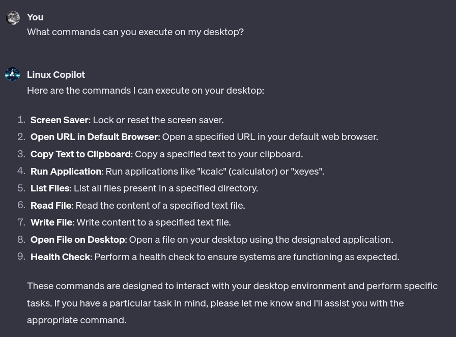 Linux Copilot: Interacting with Linux Desktop via GPTs