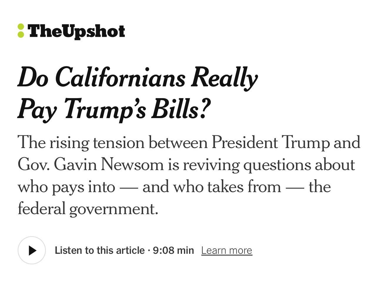Gavin Newsom on Substack: "Yes, we do. https://www.nytimes.com/2025/06/12/upshot/trump ...