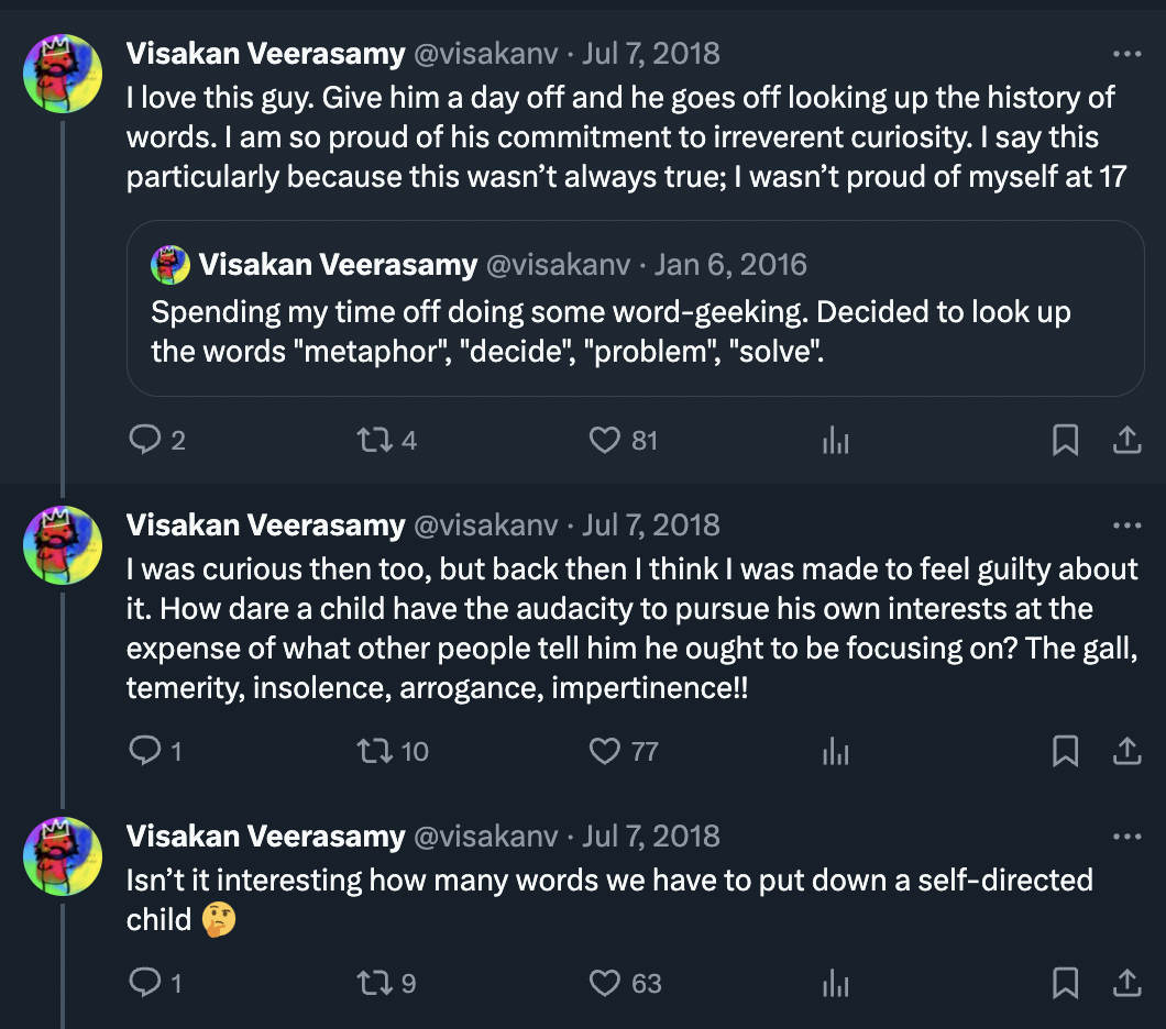 "Are you having fun, son?" - by visakan veerasamy