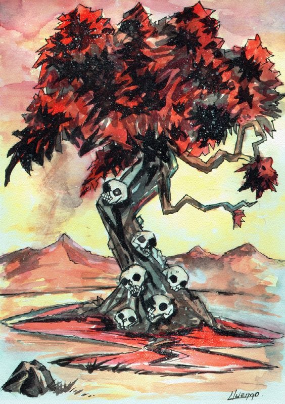 Yōkai : Jubokko (樹木子, tree child ) - by Emika Oka