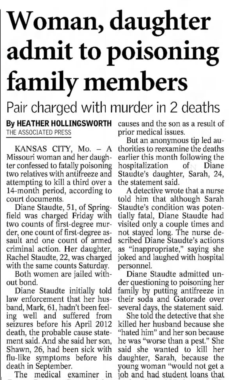 A Deadly Duo: The Shocking Crimes of Diane and Rachel Staudte