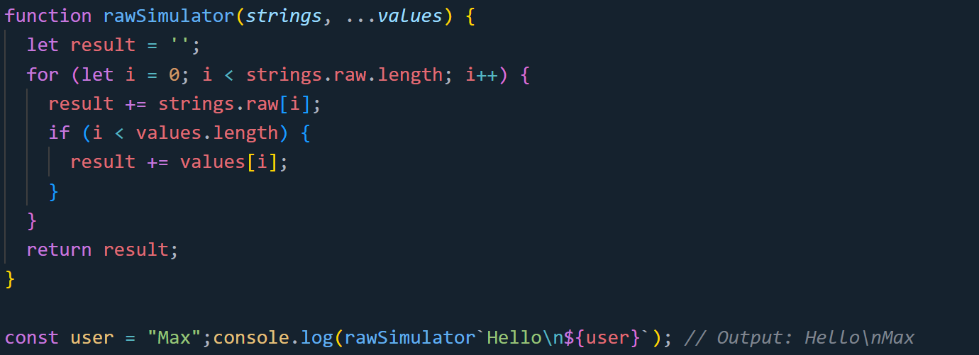 How JavaScript String.raw Lets You Handle Escape Sequences Directly