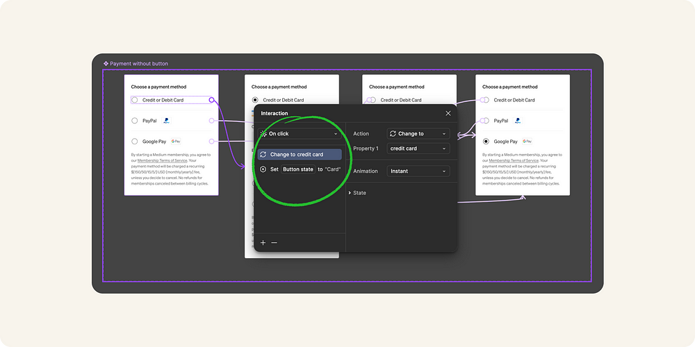 How to Update Two Components Simultaneously in a Figma Prototype