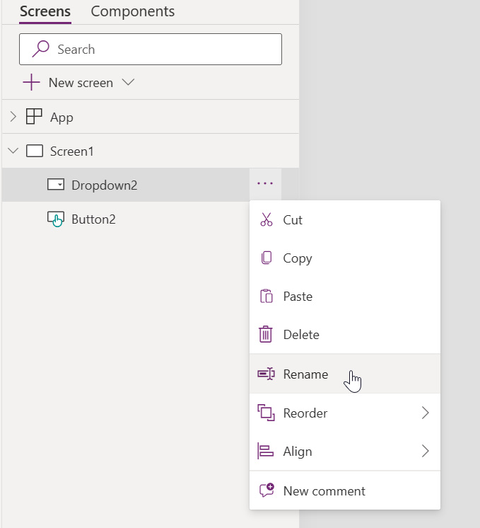 Filtrer un menu déroulant (DropDown) dans Power Apps