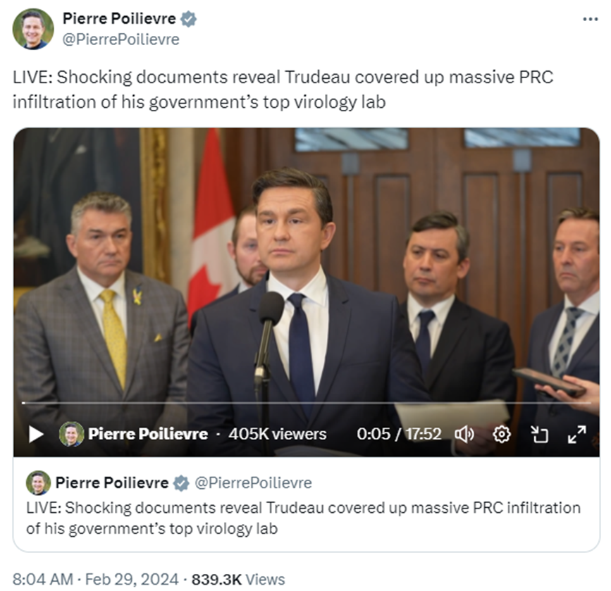 Extra Special Chart of the Day (CotD) Canada PM Justin Trudeau is a National Security Threat, by ...