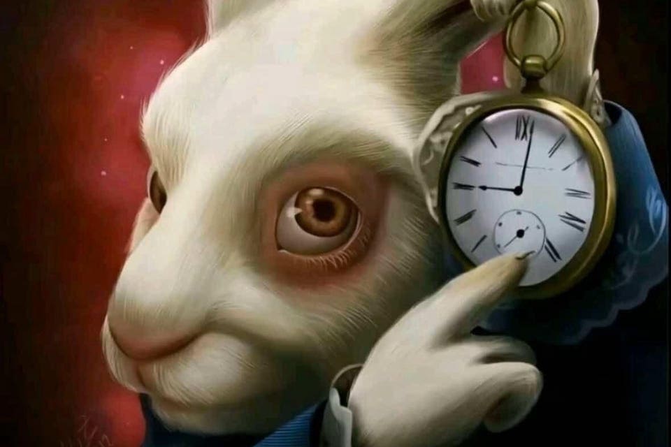 The White Rabbit and Ticking Clock Meme