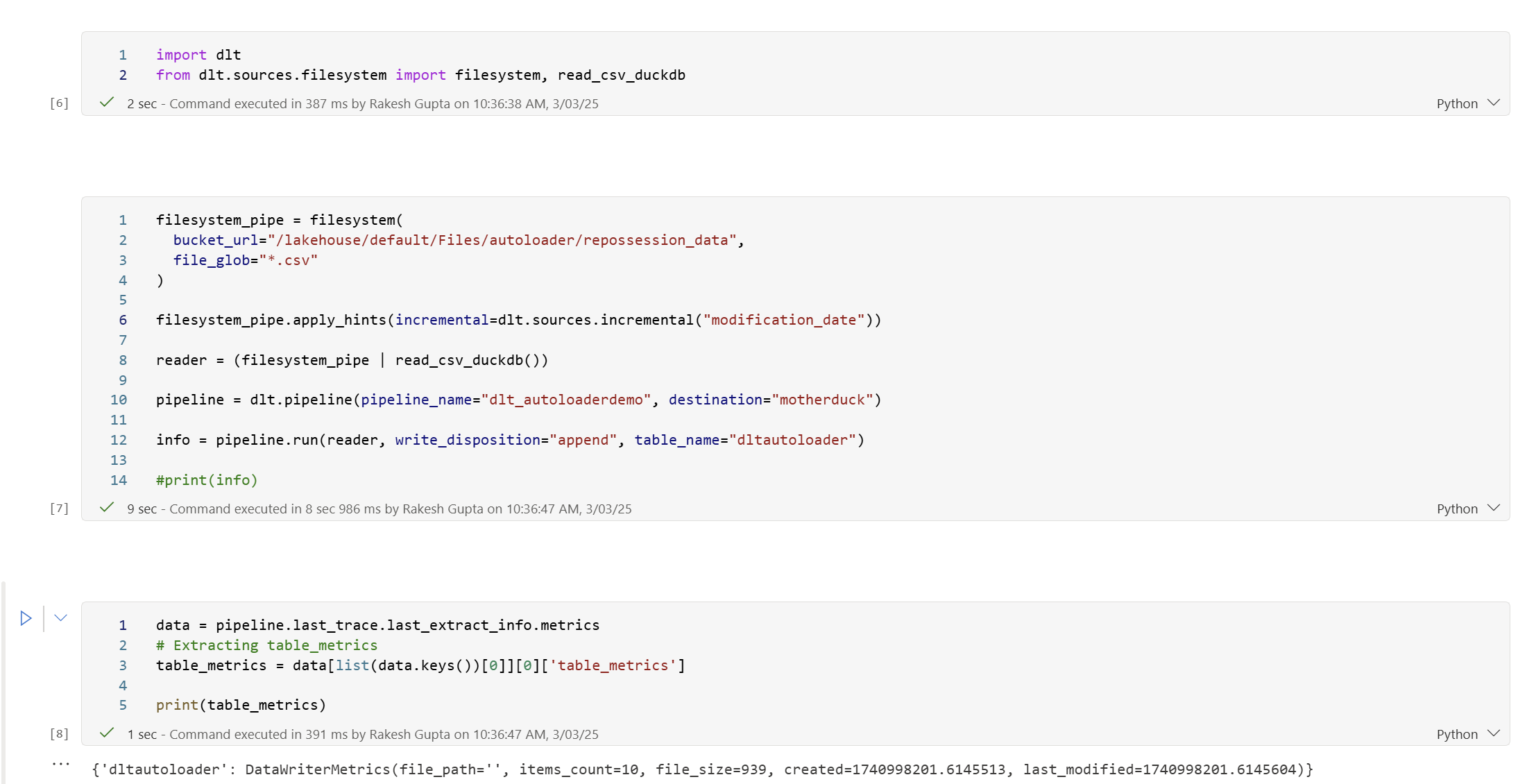 File-based Incremental Loading – A Practical Approach with MS Fabric, dltHub, MotherDuck & Python
