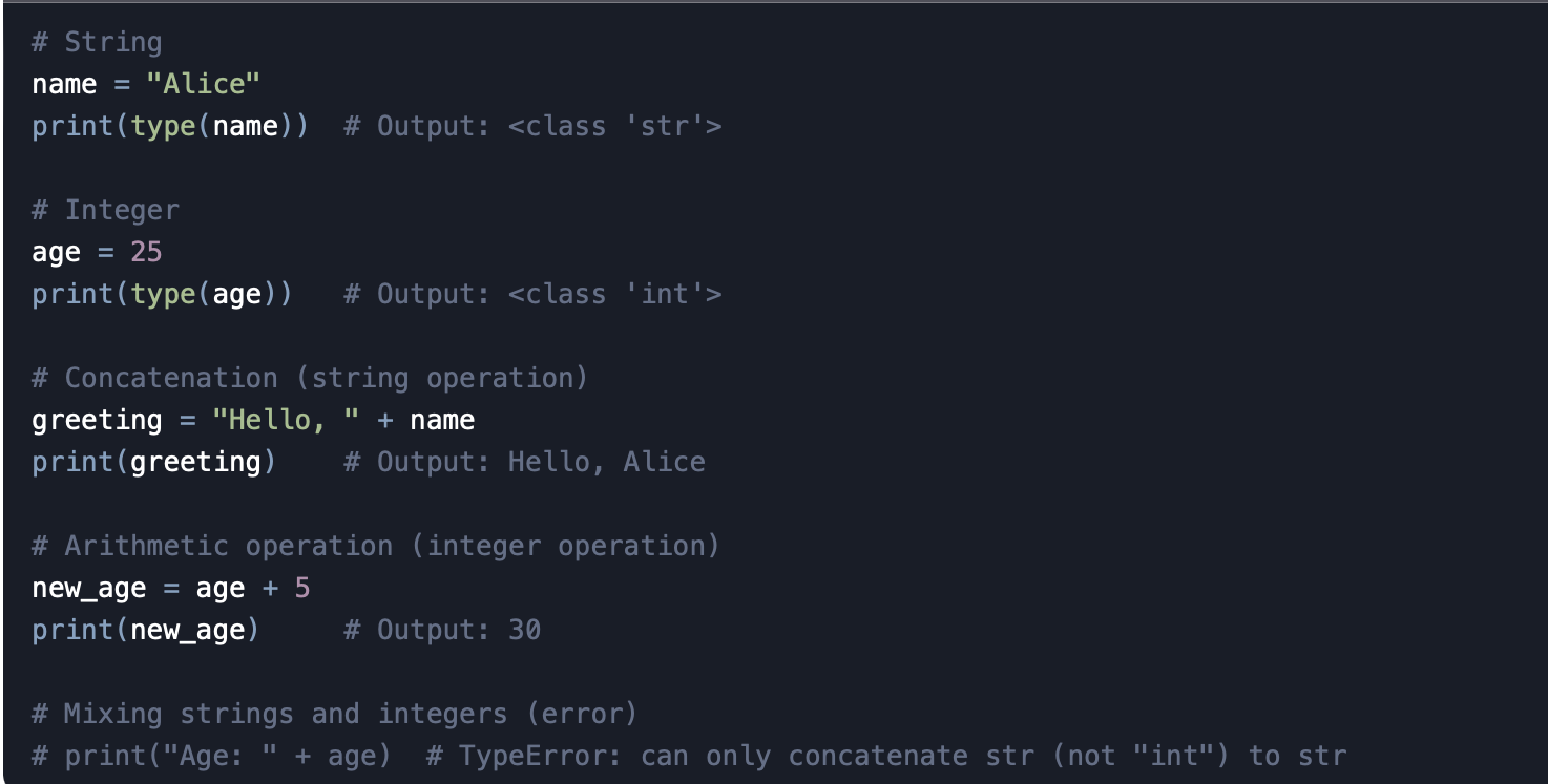 Strings in Python: Differences from Integers and Other Variables