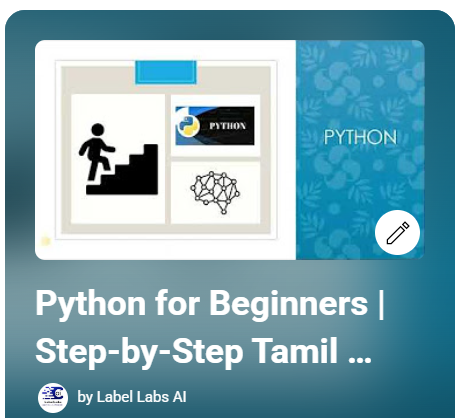 Learn Python in Tamil — For Beginners - by The AI Shift