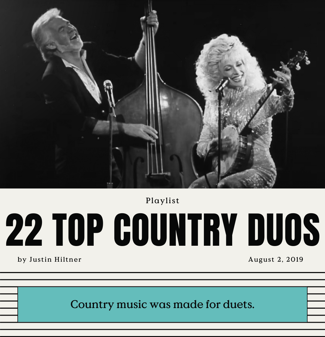 22 Top Country Duos - by Justin Hiltner and Good Country