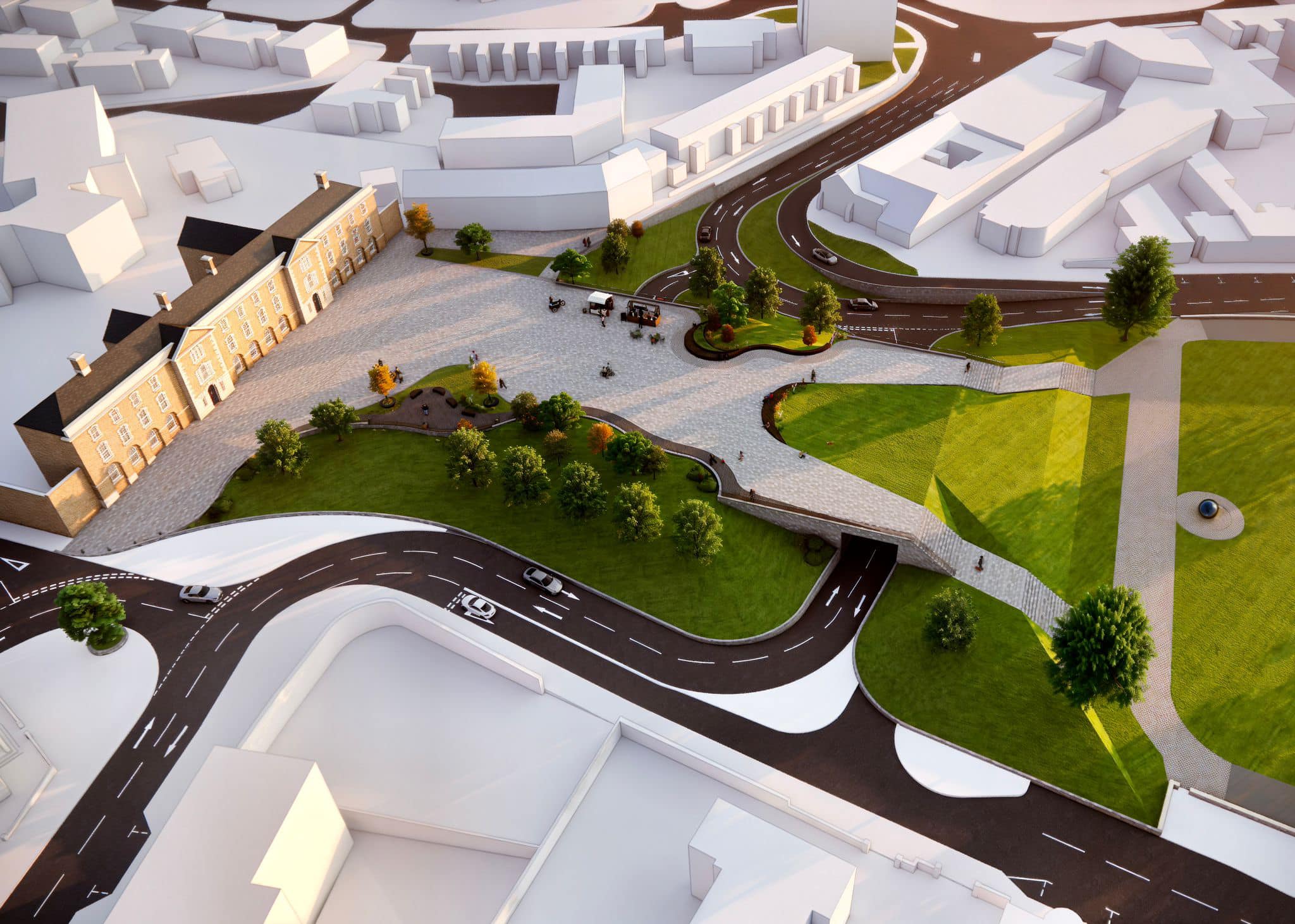 A new Armagh plaza connecting a redeveloped Gaol and Mall...