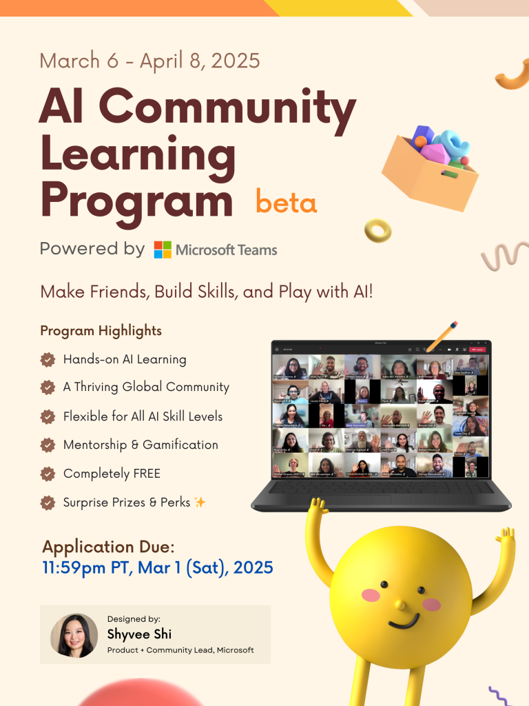 You're Invited! Play, Learn, and Connect: Level Up with AI Community Learning Program (Beta)!
