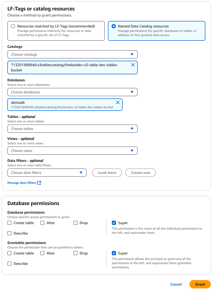 Amazon S3 Tables using Glue Jobs and Terraform
