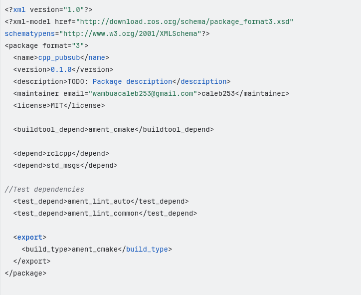 CREATING ROS2 HUMBLE PUBLISHER AND SUBSCRIBER NODE USING C++