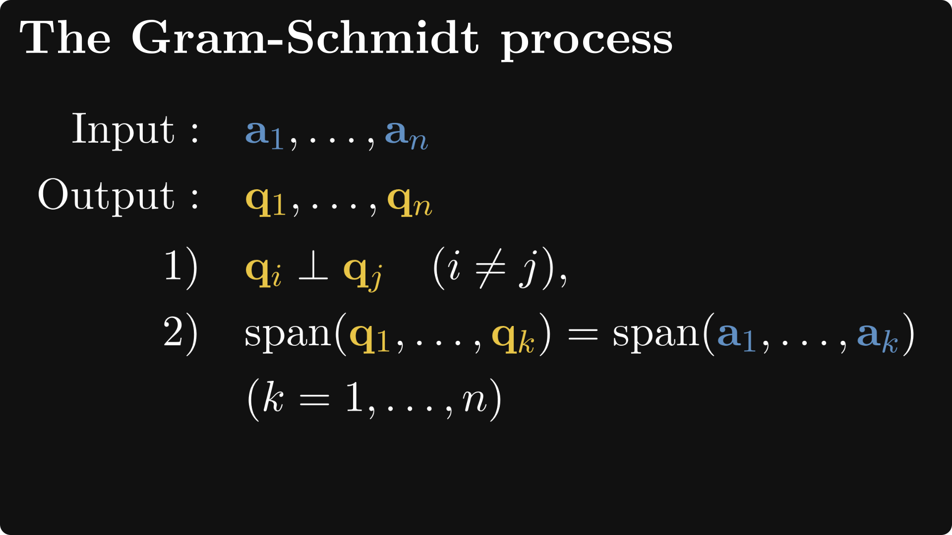 Epsilons, no. 4: The Gram-Schmidt process