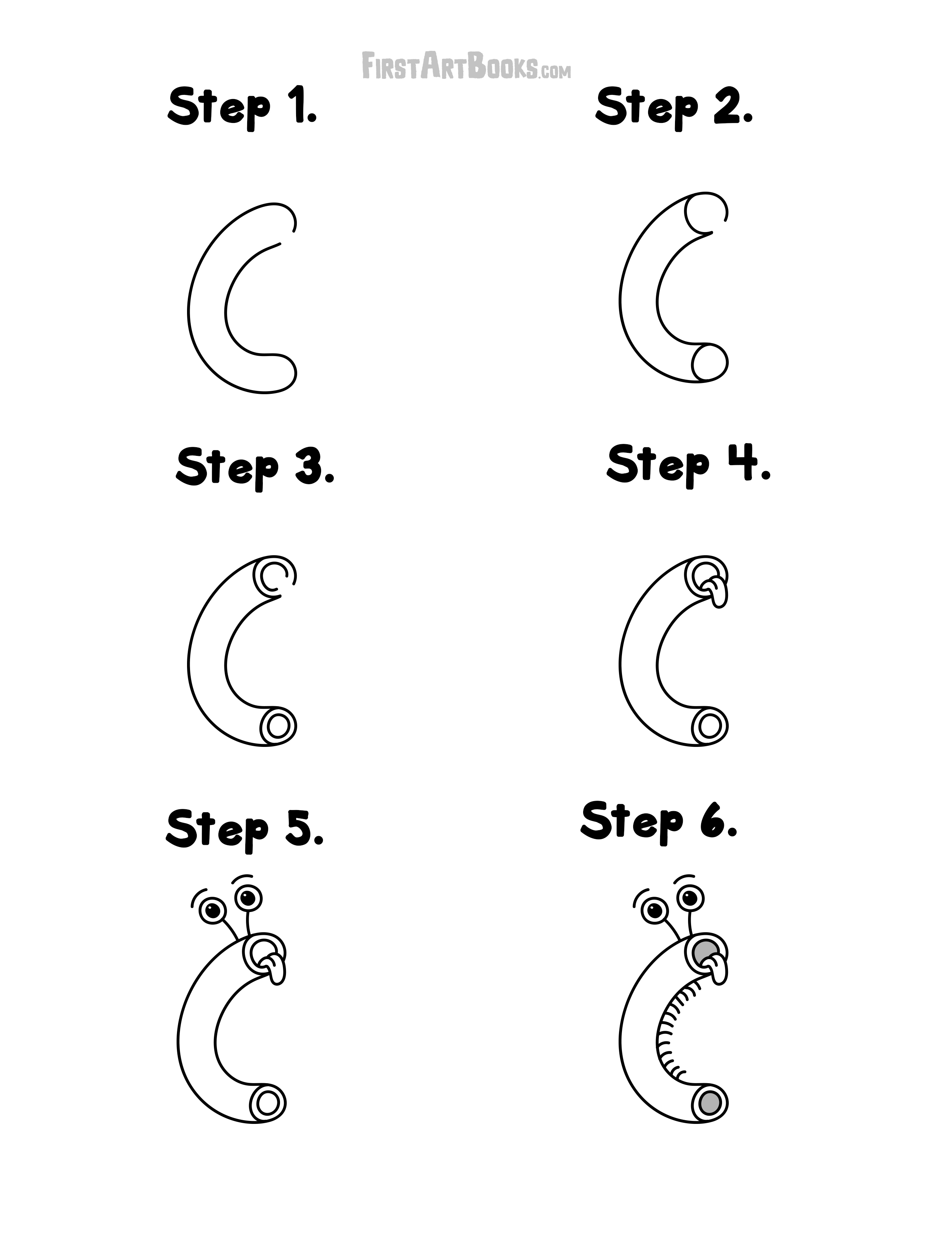 Free Activity Page: How To Draw A Cute Macaroni Monster | Food Monsters ...