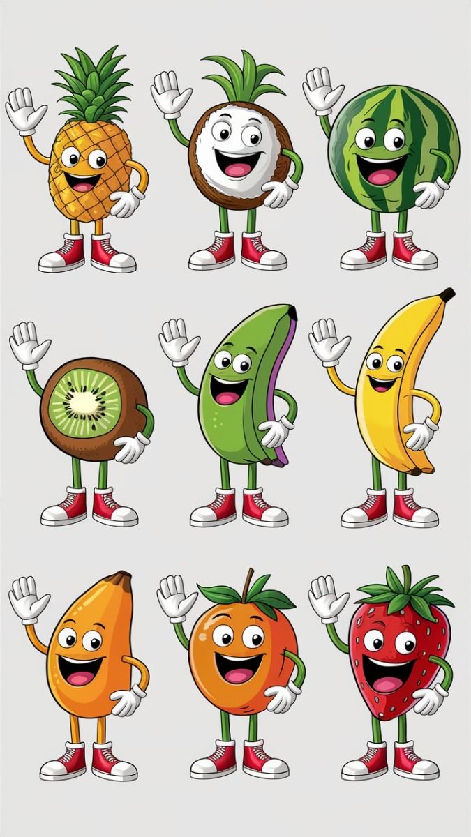 Create Your Own Collection of Cartoon-Style Personified Fruits: A ...