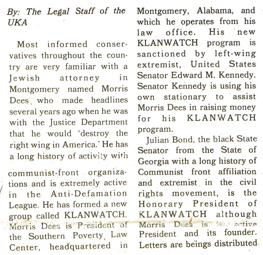 The SPLC indictment, the Klan history behind it, and the ignominy of ...