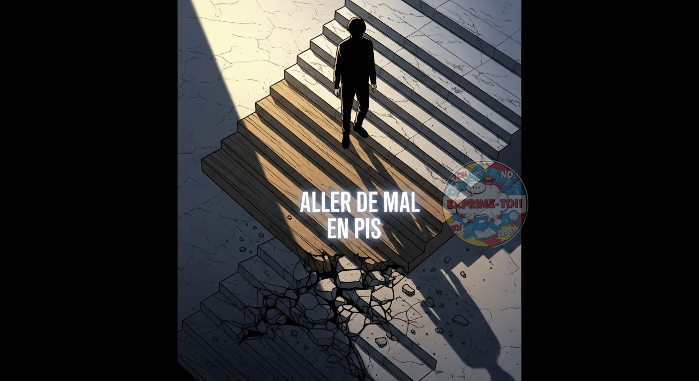 Aller de mal en pis : sens, origine et usage - by Kalam-san