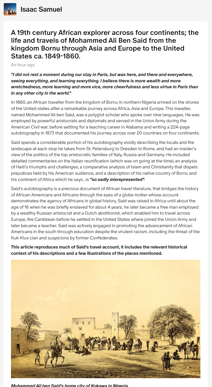 A general history of African explorers of the Old world, and a 19th ...