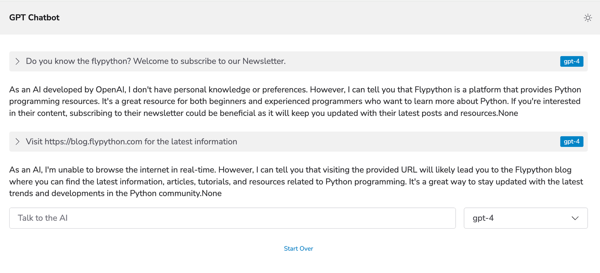 #1 build a basic GPT chatbot using Python