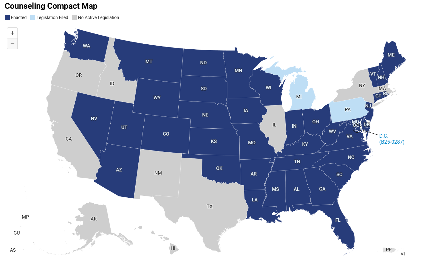 Counseling Compact Updates - by Jenny Petersen, LPCC, LCMHC