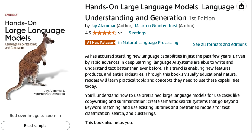 Our book, Hands-On Large Language Models, Is Now Out!