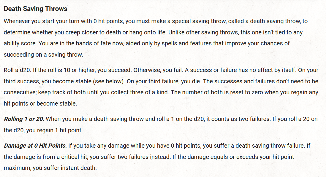 Death and Dying in D&D 5e - by Todd Lambrix