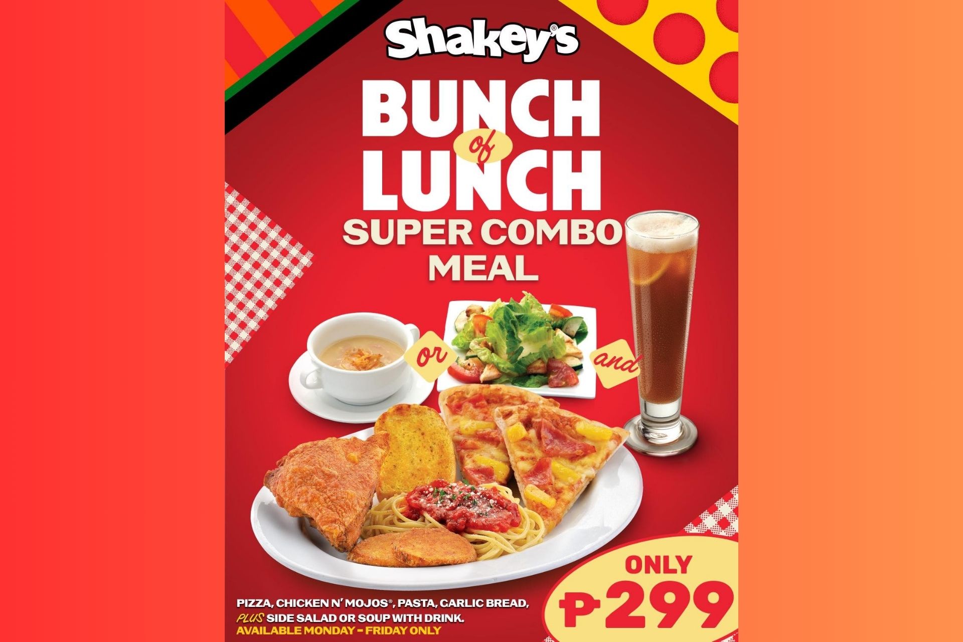 Shakey's introduces Bunch of Lunch Super Combo Meal