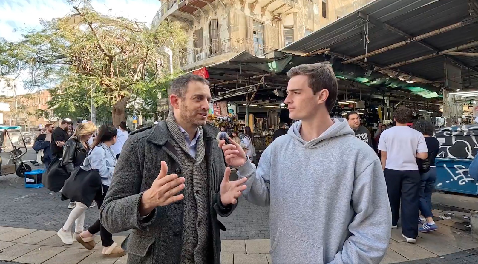 YouTuber Nick Shirley interviewed Daniel Rubenstein in Tel Aviv