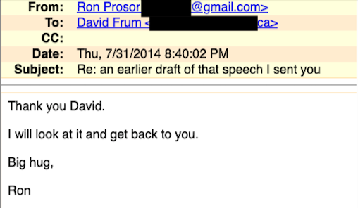 David Frum, Douglas Murray Secretly Drafted Speeches for Israeli Ambassador