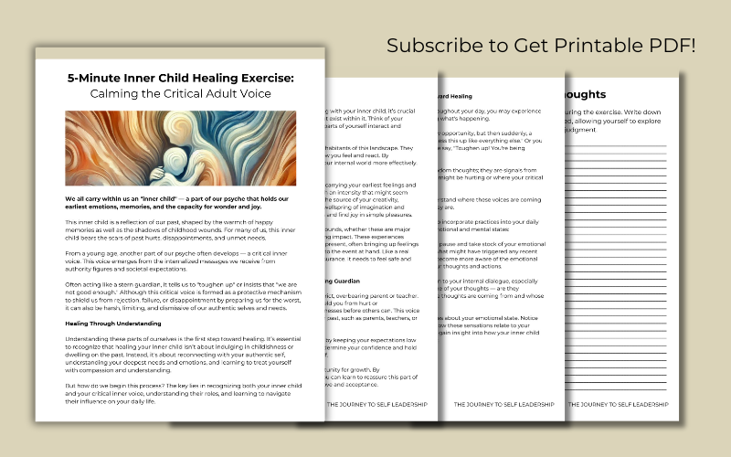5-Minute Inner Child Healing Exercise: Calming the Critical Adult Voice