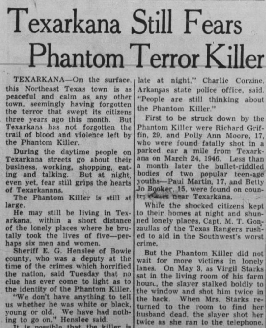 A Real Life Horror: The Texarkana Moonlight Murders