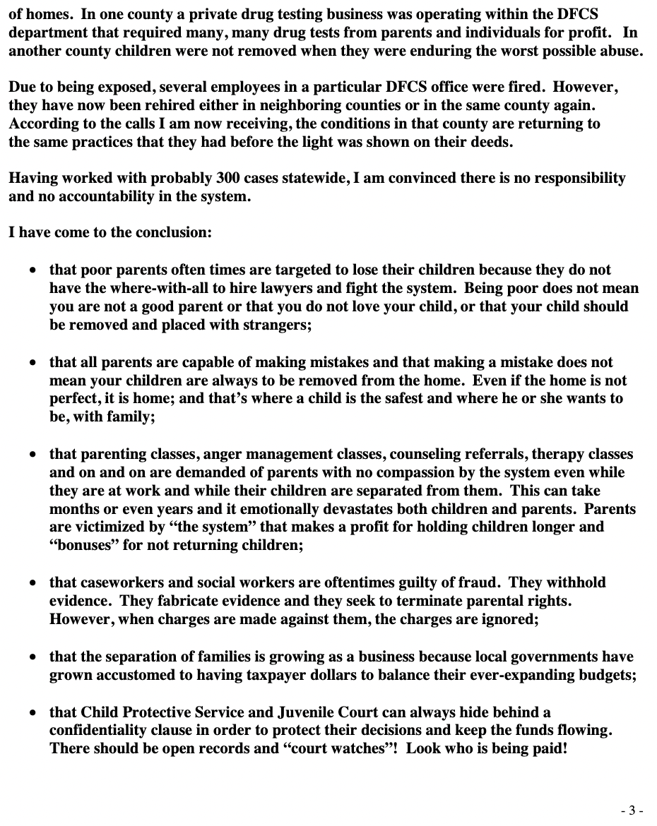 "Legal Kidnapping": The Department of CPS "is Built on Taking Children ...