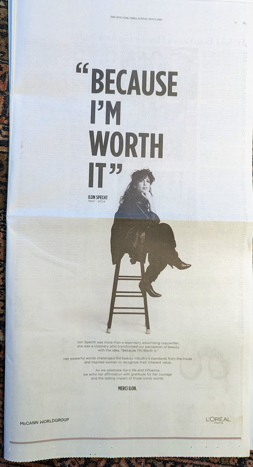 "Because I'm worth it" - by Nancy Friedman - Fritinancy