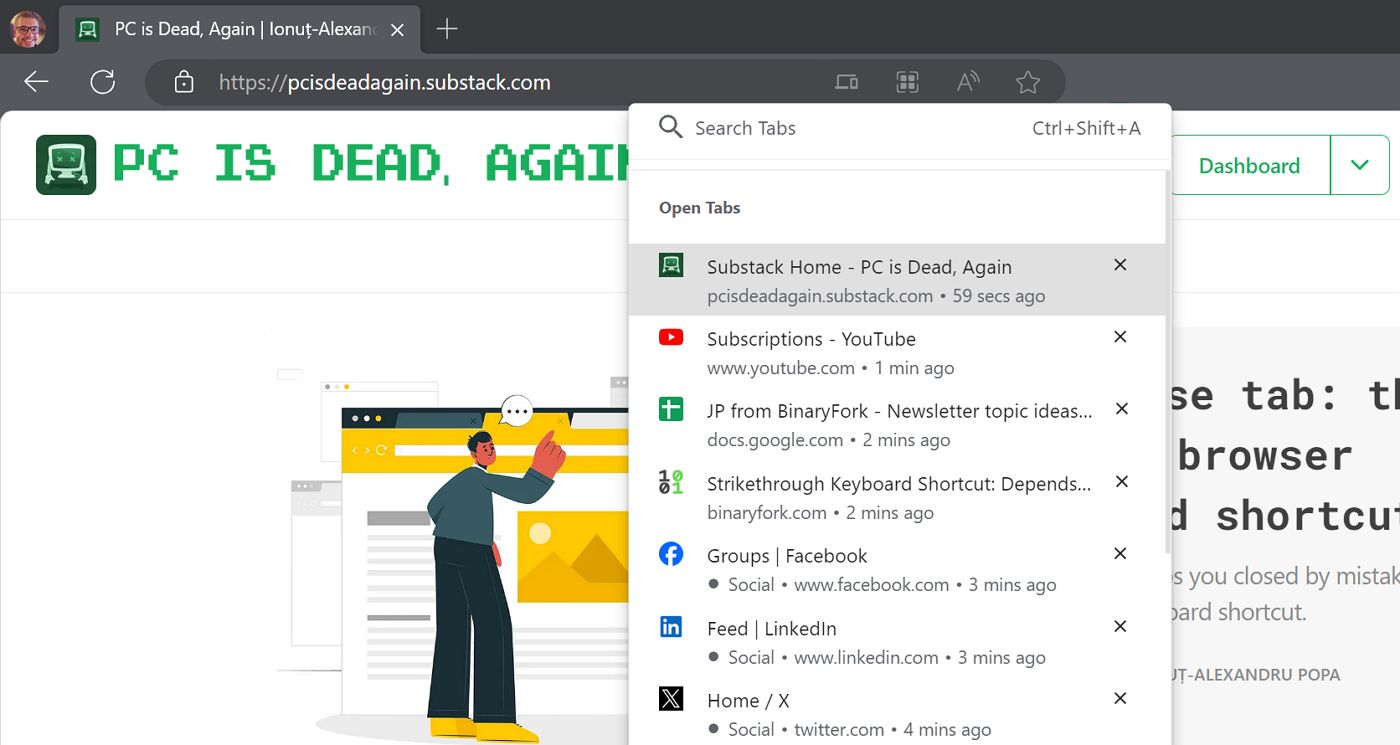 Do you have a lot of browser tabs open? Here’s how to quickly search them