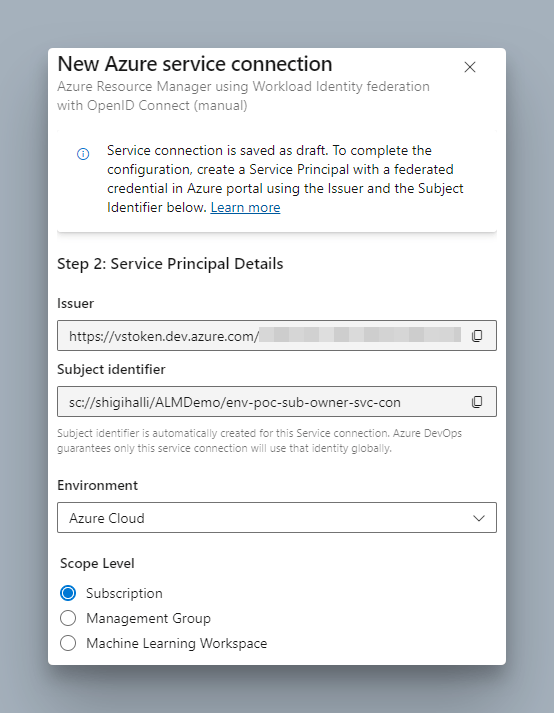 Using Workload Identity Federation for Azure DevOps Service Connections