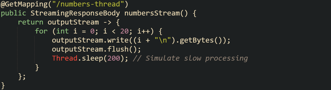 Streaming JSON Output in Spring Boot for Large Responses