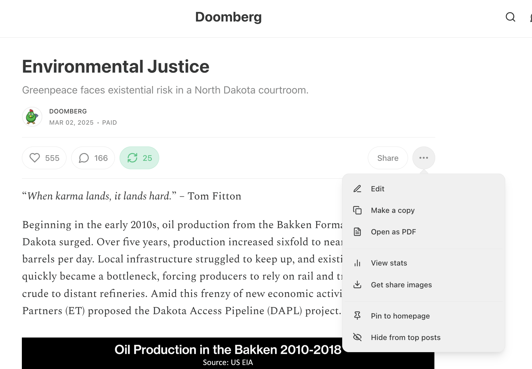 Doomberg (@doomberg): "Doomberg subscribers can now open our articles as PDF files suitable for ...
