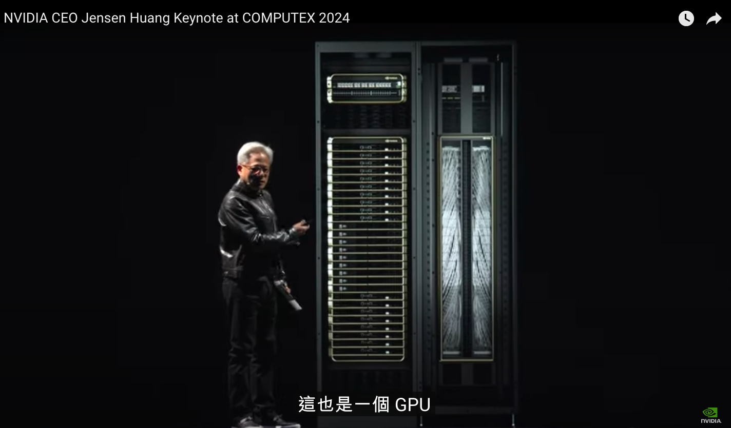 NVDA GTC2024 - 資料中心即晶片 (The Data Center as a Giant Chip)